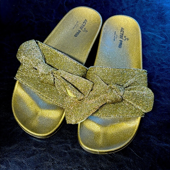 Activ Pro | Shoes | Activ Pro Gold Glitter Slide Sandalsspecial 2 For ...